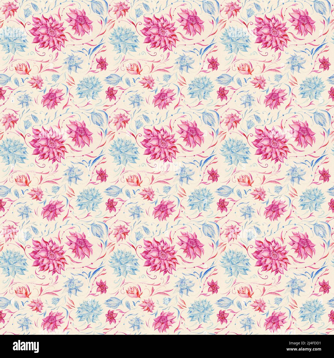 Vintage watercolor pattern Stock Photo - Alamy