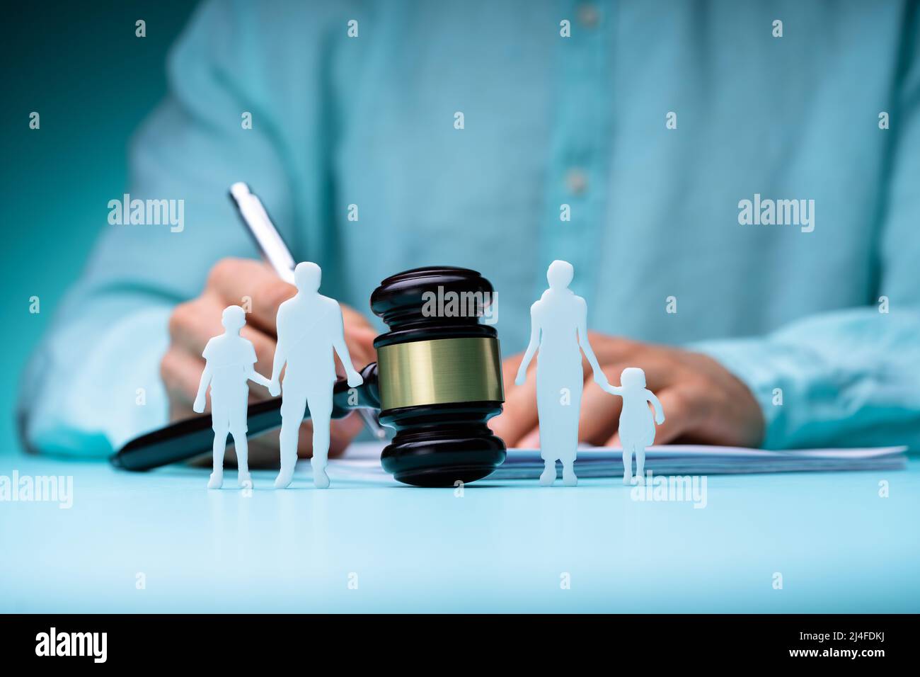 Divorce Lawyer Or Attorney. Family Separation And Breakup Stock Photo ...