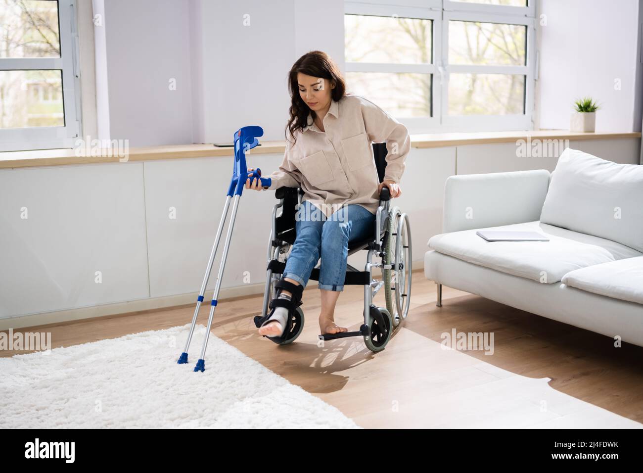 Young Woman In Wheelchair. Medical Injury Disability Stock Photo - Alamy