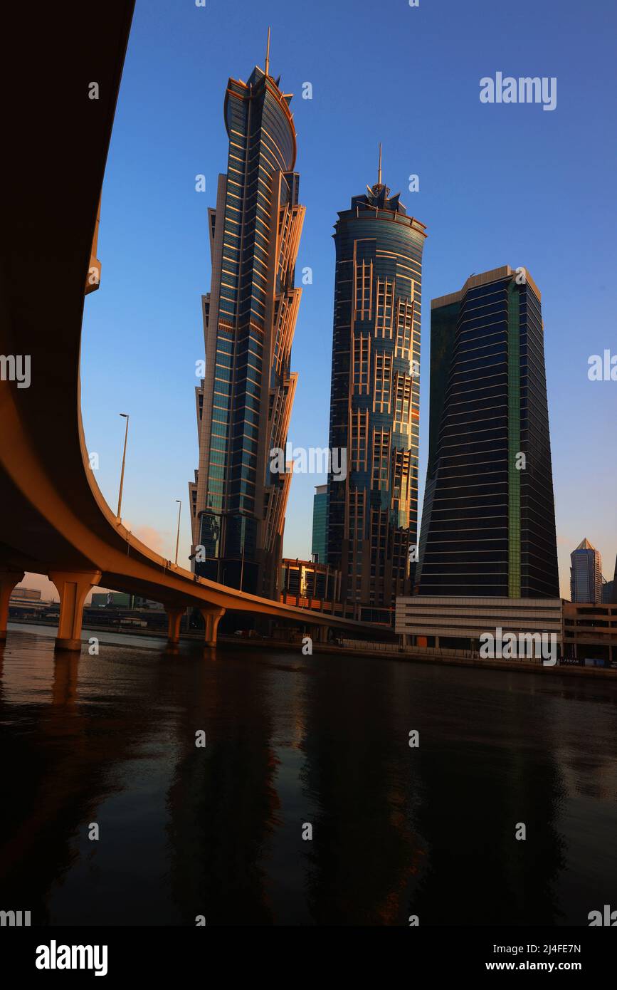 moderne Architektur, Dubai Marina, Atemberaubende Aussicht auf die ...