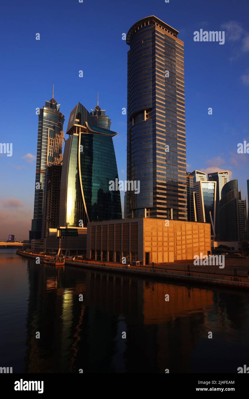 moderne Architektur, Dubai Marina, Atemberaubende Aussicht auf die ...