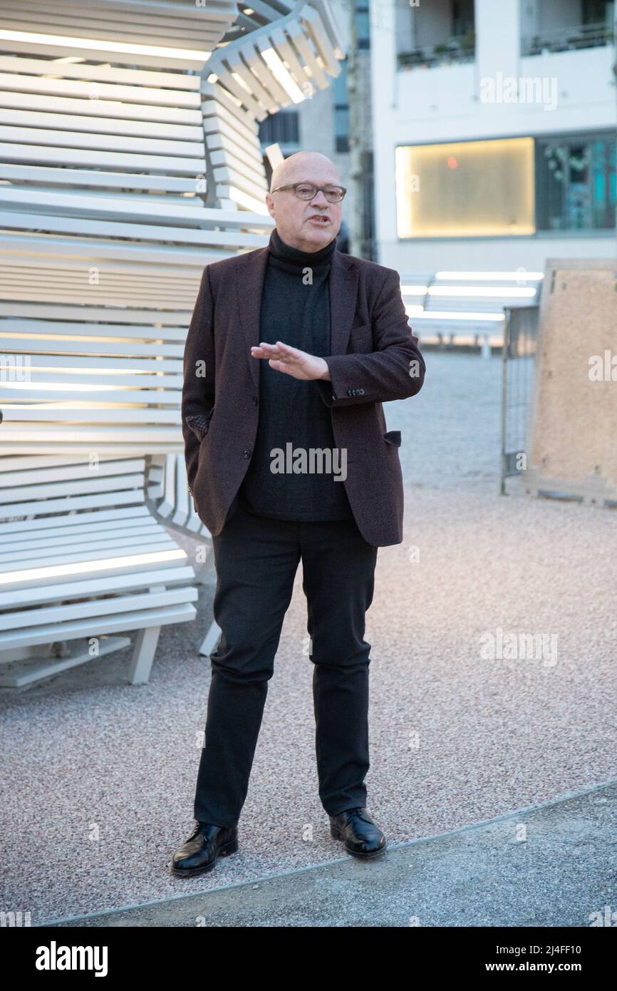 Munich, Germany. 14th Apr, 2022. Artist Prof. Olaf Metzel. On April 14 ...