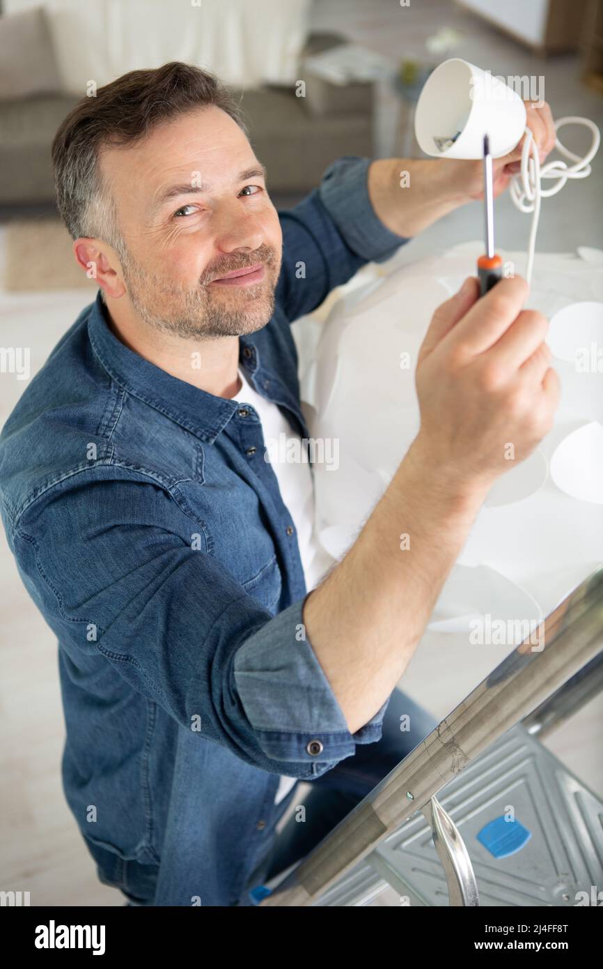 Light fixture wiring hi-res stock photography and images - Alamy