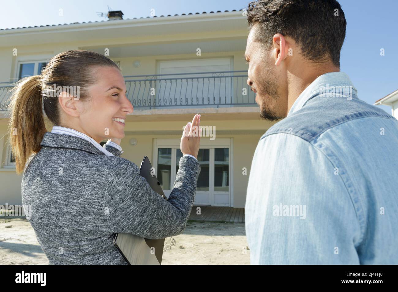 real-estate showing a house project Stock Photo - Alamy
