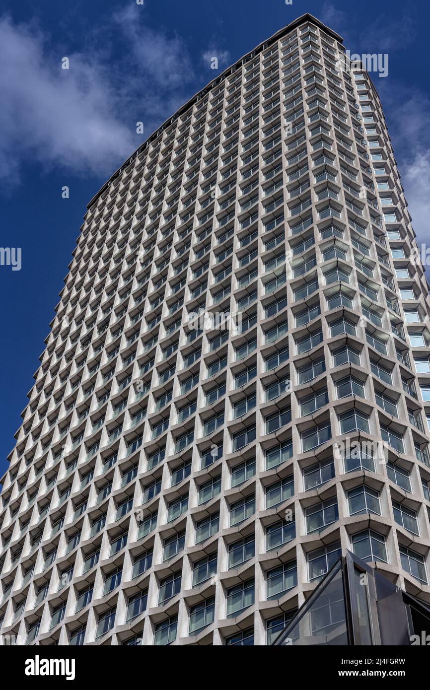 LONDON, UK - APRIL 13, 2022: Exterior view of Centre Point Tower in New ...