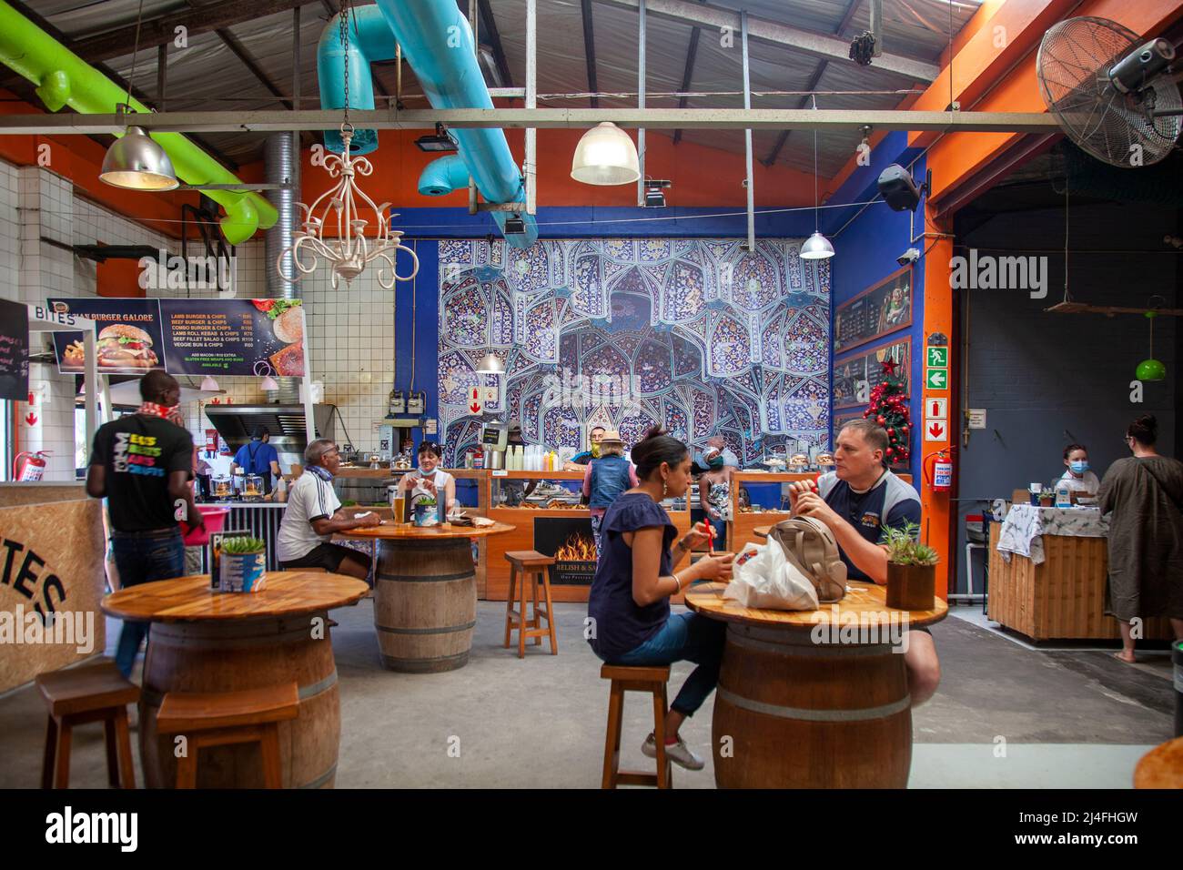 Food Court at Bay Harbour Market in Hout Bay , Cape Town - South Africa ...