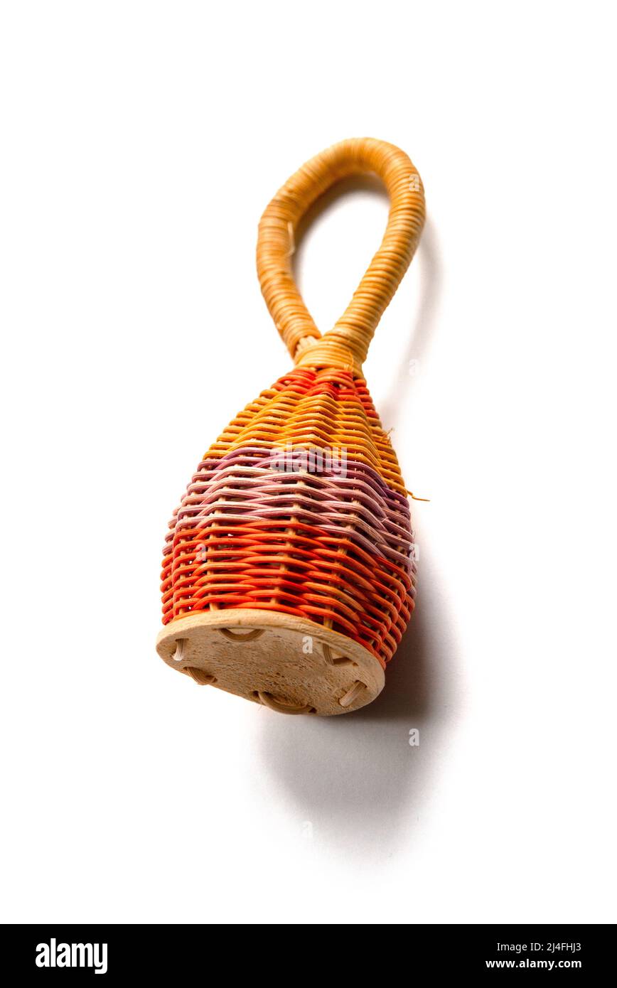 Traditional colorful braided caxixi isolated on white background Stock ...