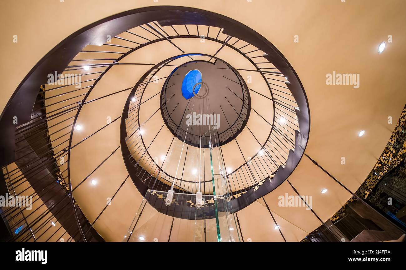 Modern spiral staircase, contemporary architecture Stock Photo - Alamy