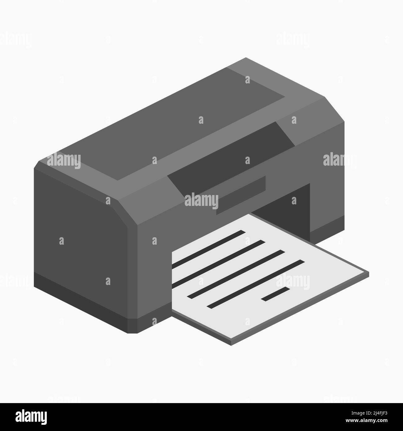 isometric home printer icon simple vector flat illustration Stock ...