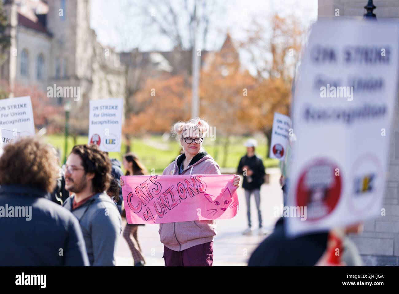 Bloomington, United States. 14th Apr, 2022. A supporter of the Indiana ...
