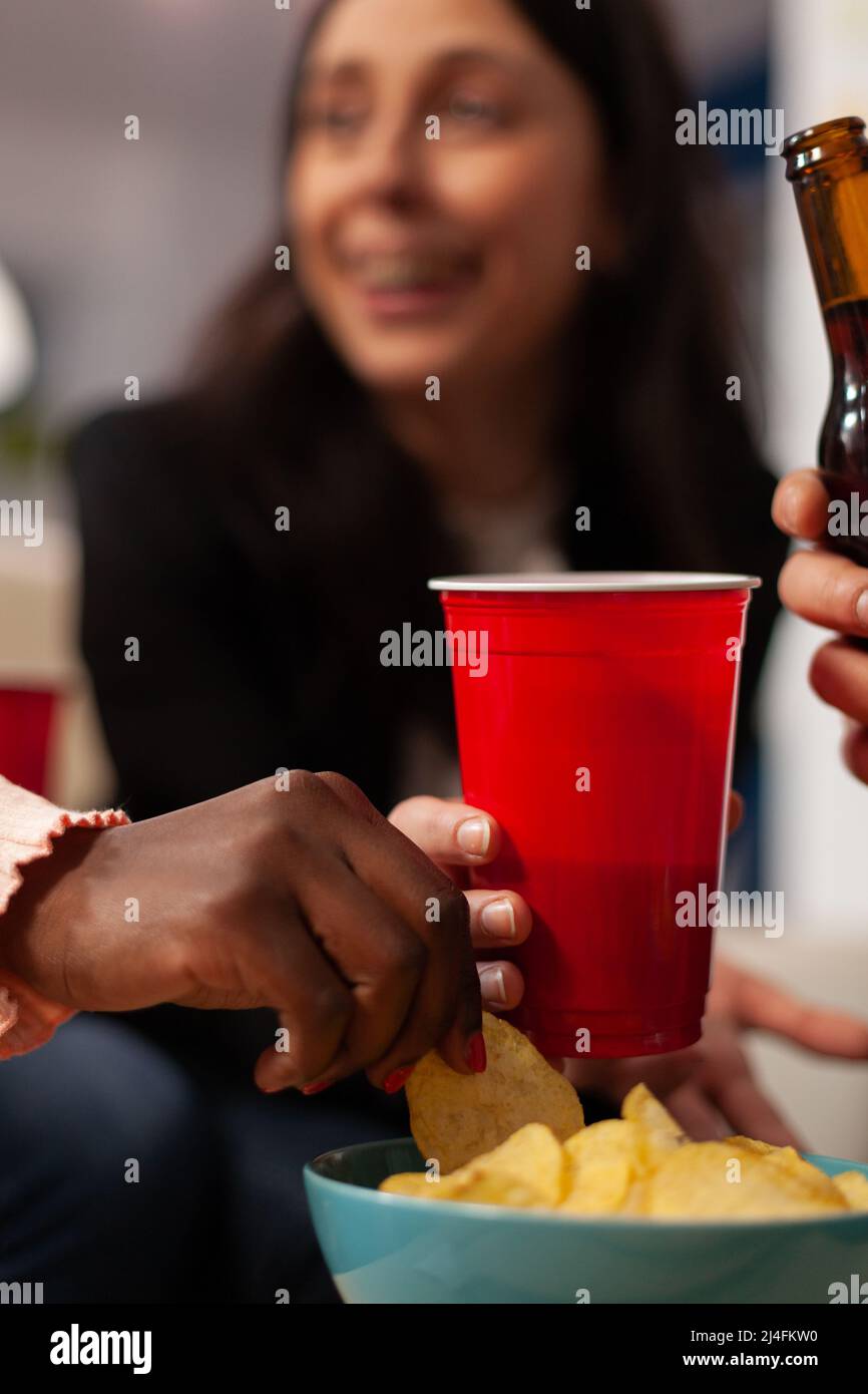 Chips and drinks hi-res stock photography and images - Alamy