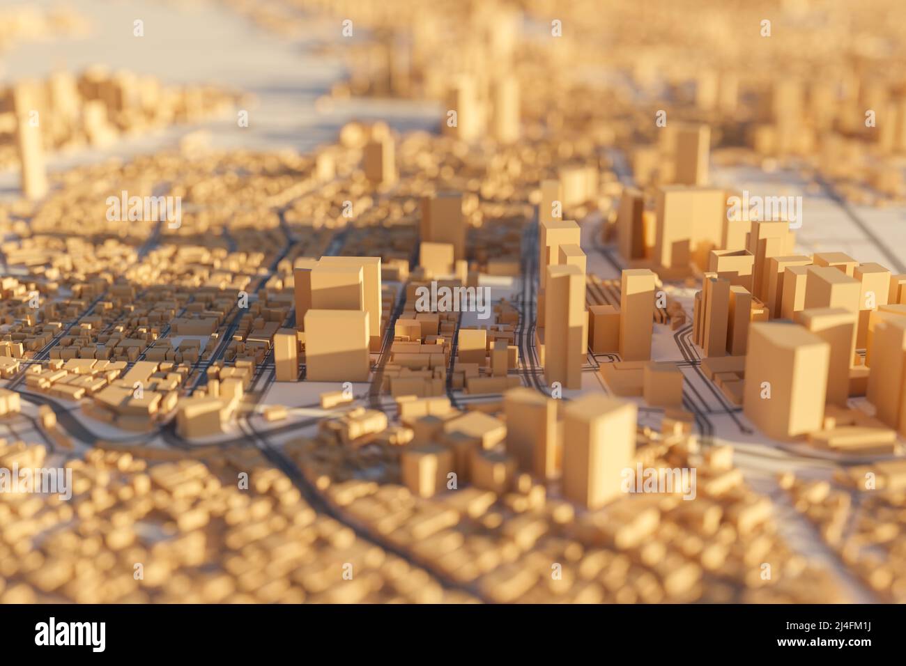 3D city of Tokyo, Japan. Downtown miniature. 3D rendering Stock Photo ...