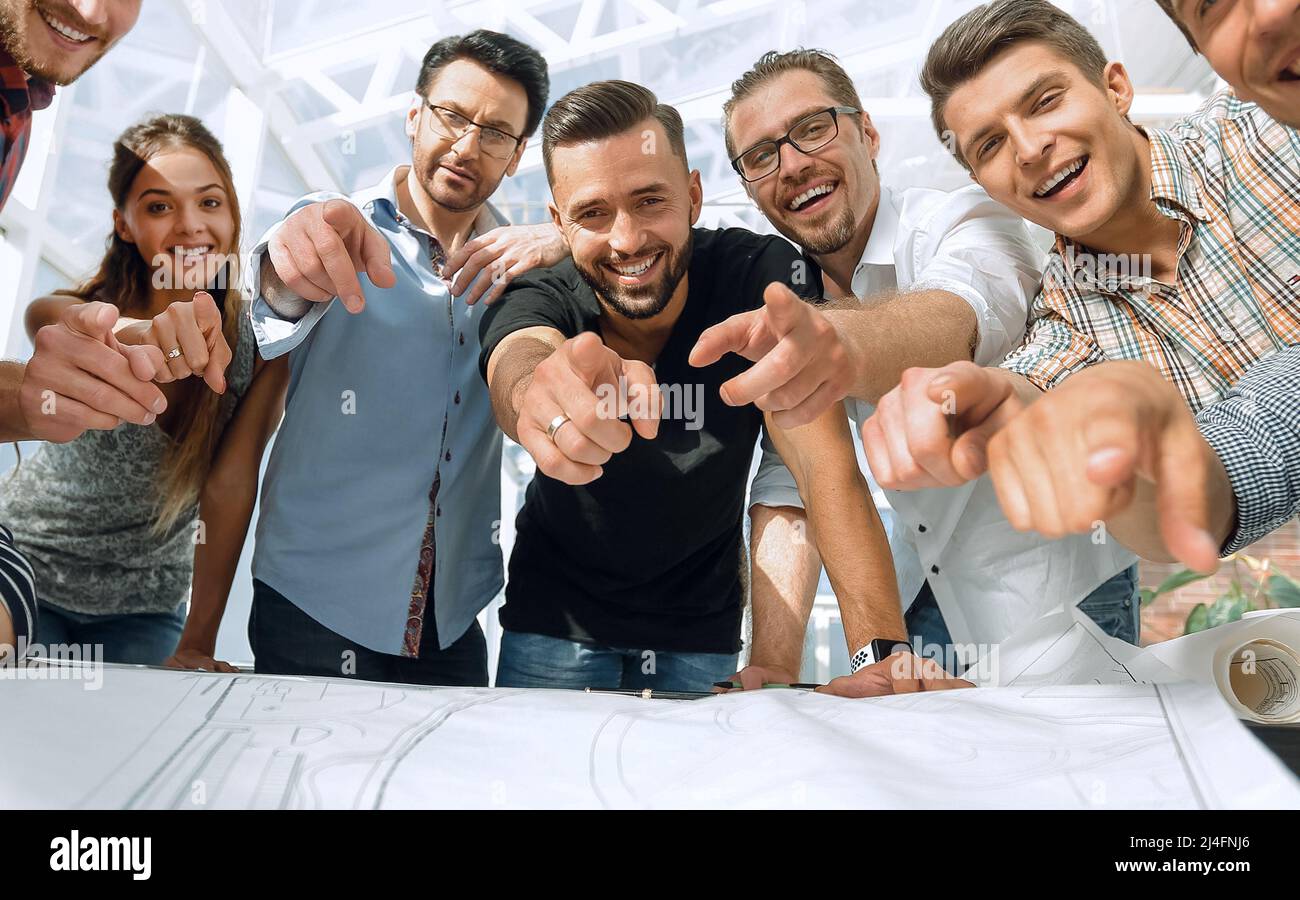 creative business team pointing at you Stock Photo - Alamy