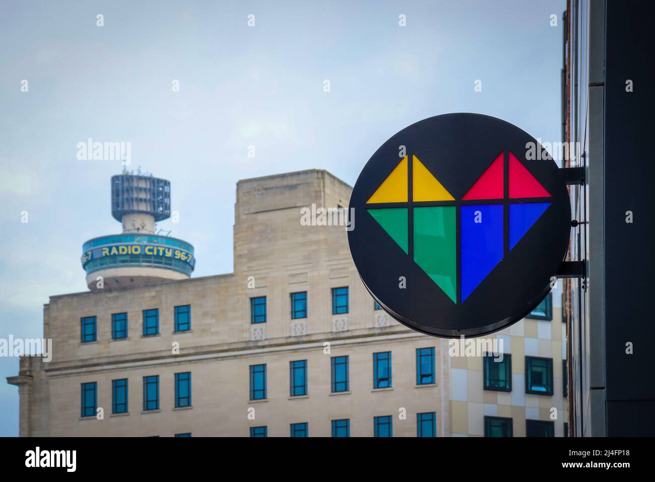 Love Liverpool, Love Heart and Radio City Tower, St John's Beacon Stock ...