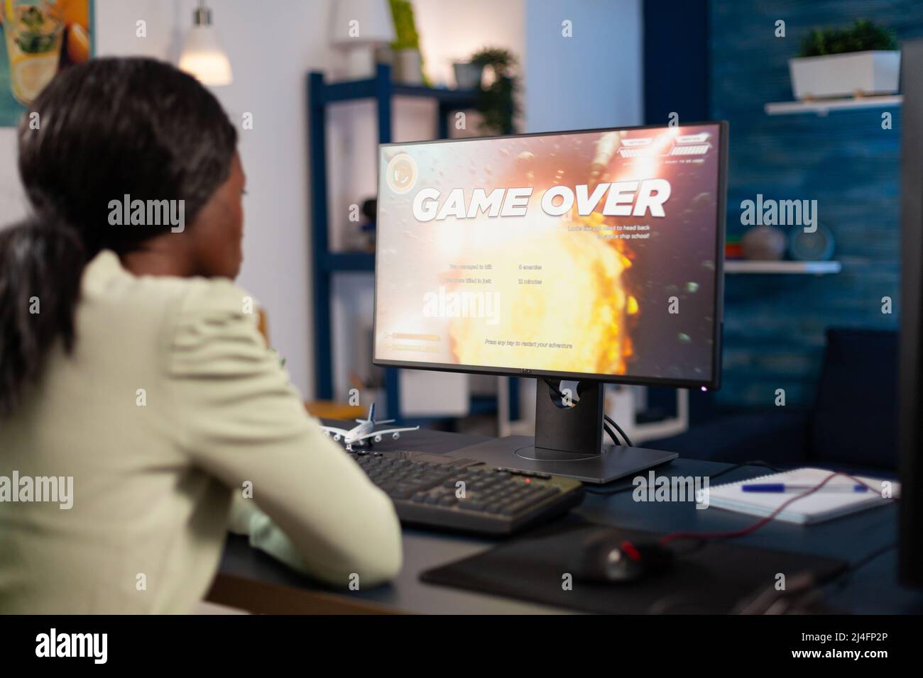 Pro woman gamer losing space hi-res stock photography and images - Alamy