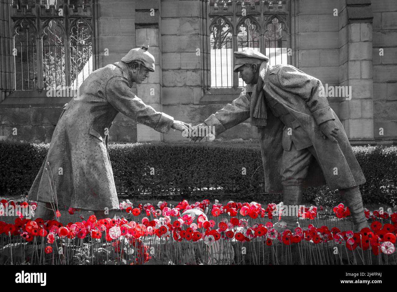 WWII Memorial, Armistice Day, Red Poppies, St Luke's Bombed Out Church ...