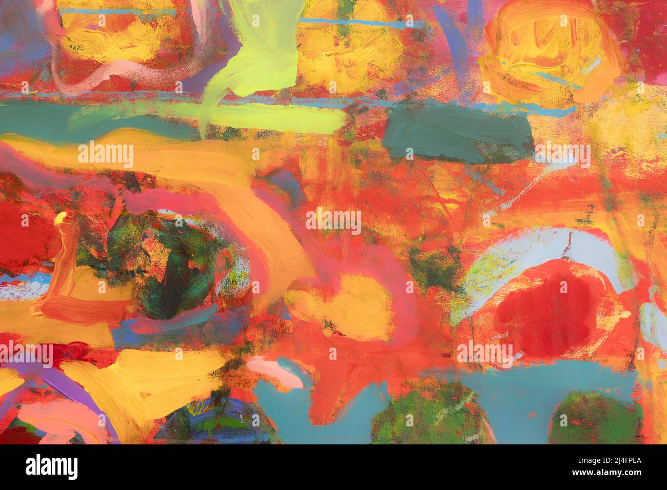 Paint on Canvas: Abstract Art in Multi Colors Hues - Background Stock ...