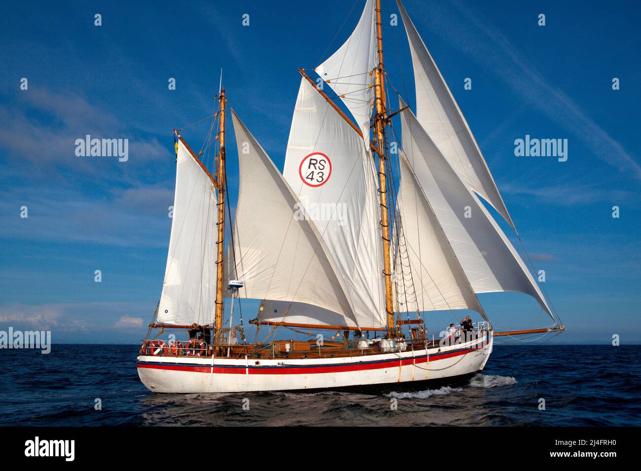 Swedish ketch Astrid Finne at the start of the 2011 tall ships race ...