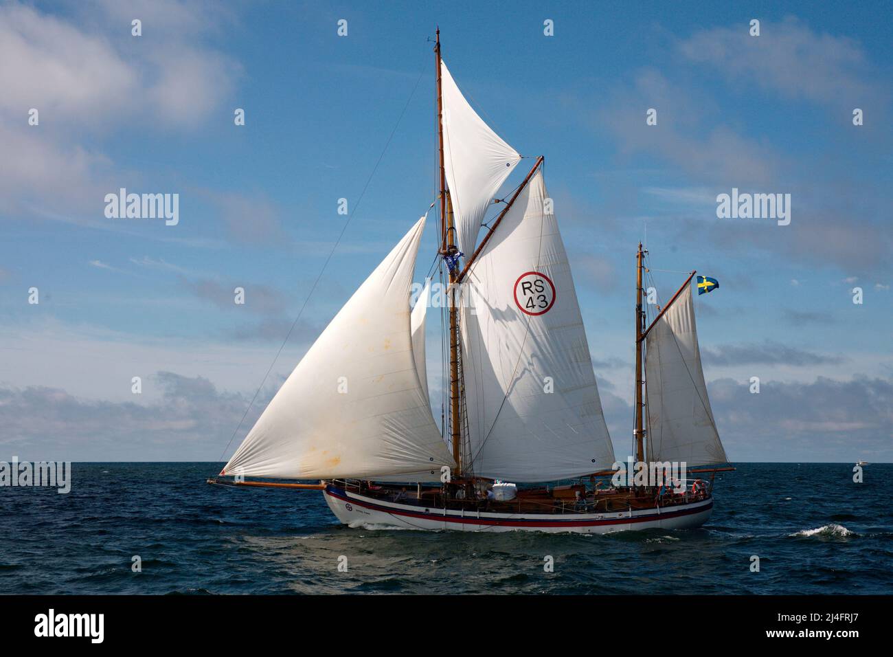 Swedish ketch Astrid Finne at the start of the 2009 tall ships race ...