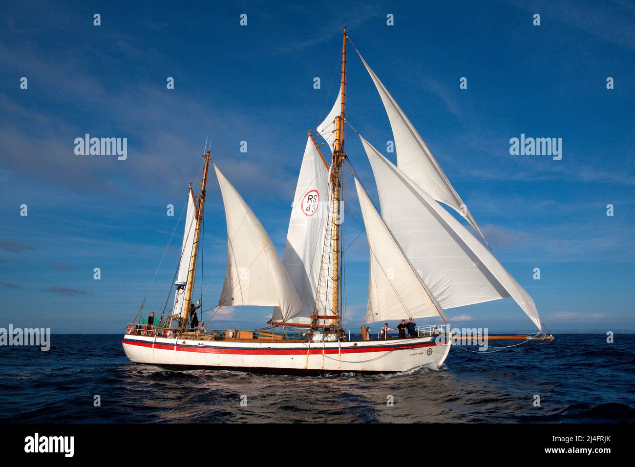 Swedish ketch Astrid Finne at the start of the 2011 tall ships race ...