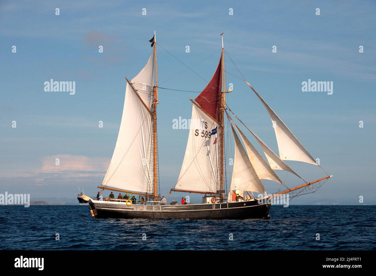 Swedish schooner Constantia at the start of the 2011 tall ships race ...