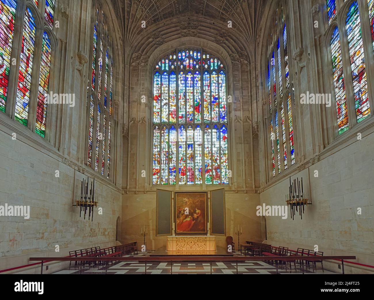 KINGS COLLEGE CHAPEL CAMBRIDGE THE GREAT EAST WINDOW AND RUBENS ...