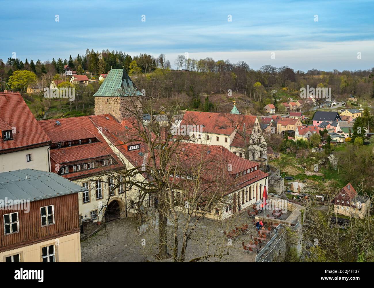 Hohnstein, Germany. 13th Apr, 2022. Hohnstein Castle in Saxon ...