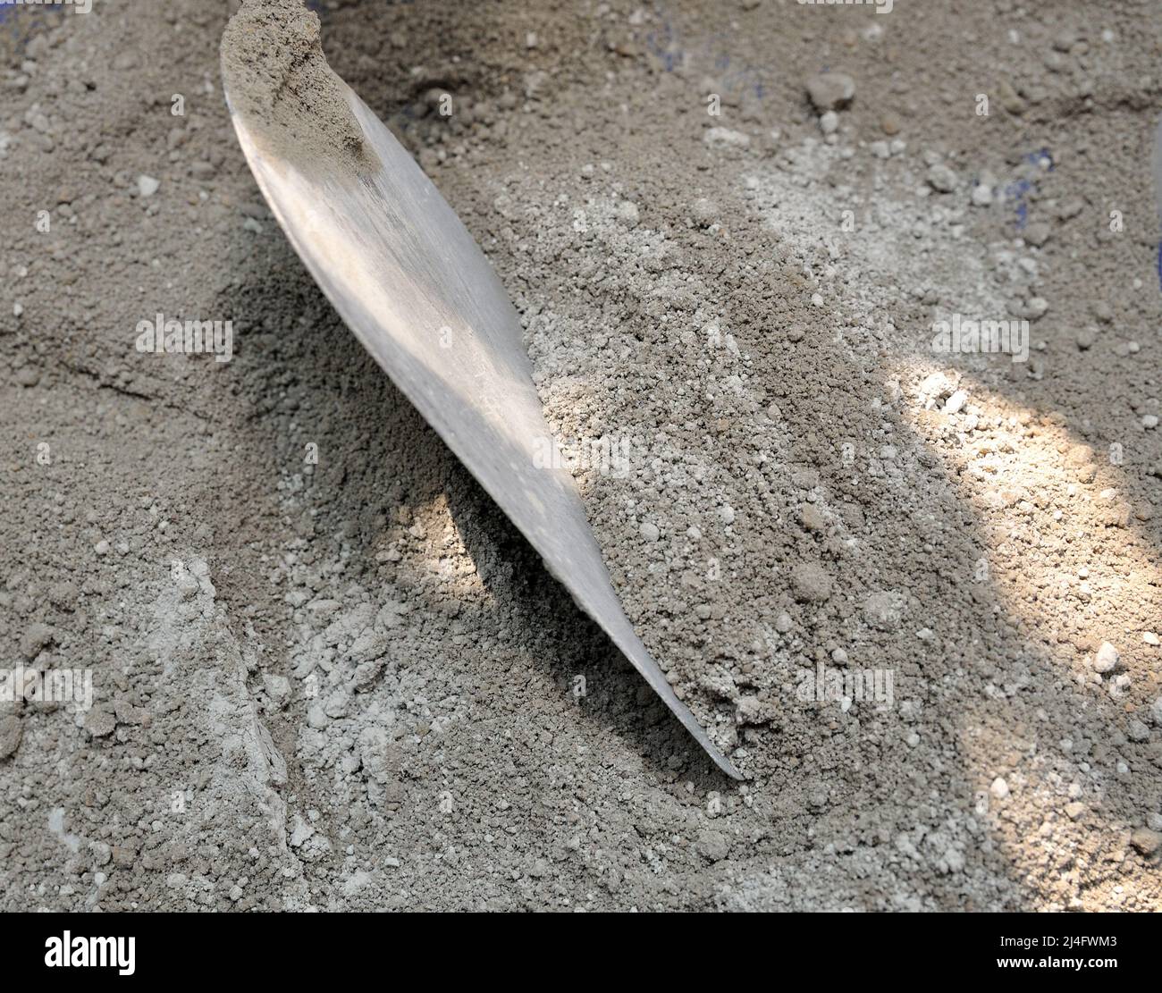 Trowel, Shovel, construction of building, building a wall Stock Photo ...