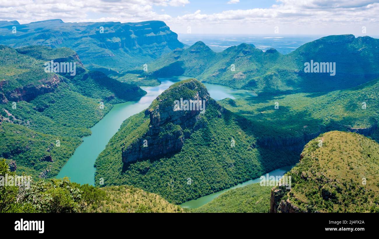Panorama Route South Africa, Blyde river canyon with the three ...
