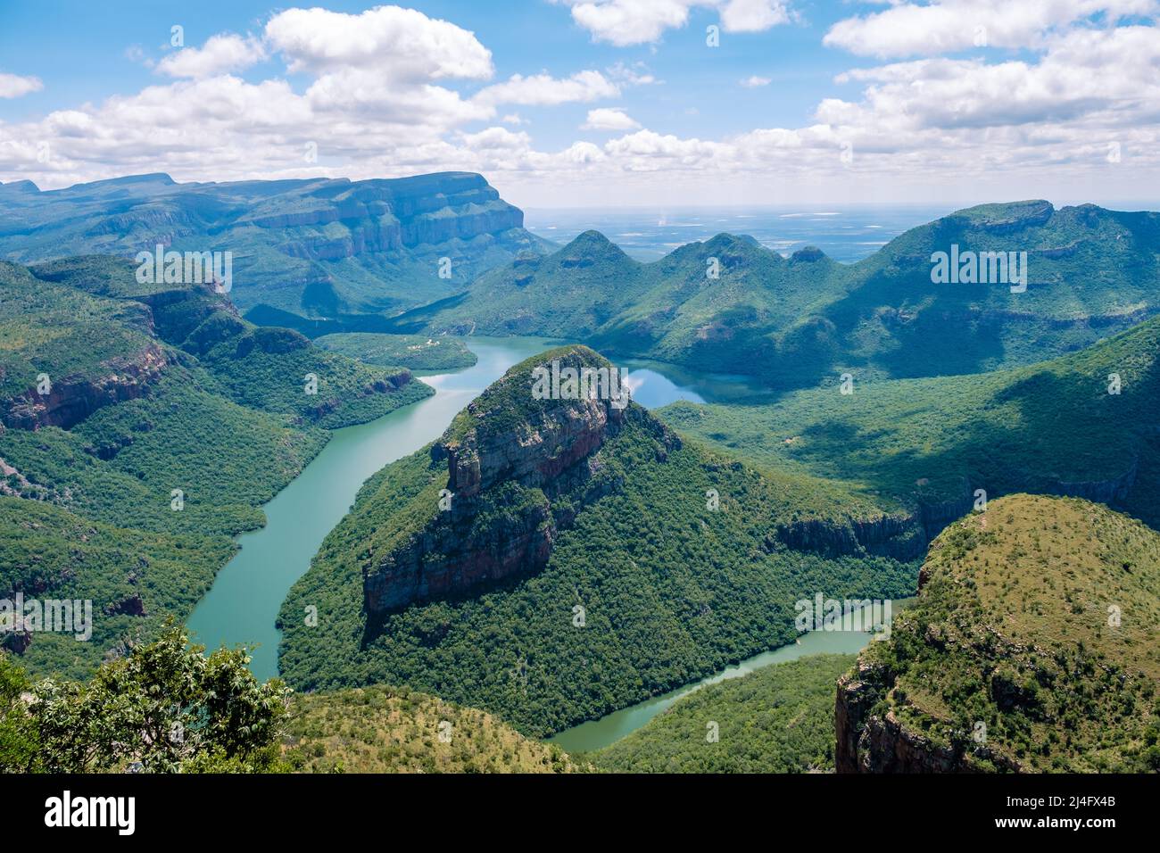 Panorama Route South Africa, Blyde river canyon with the three ...
