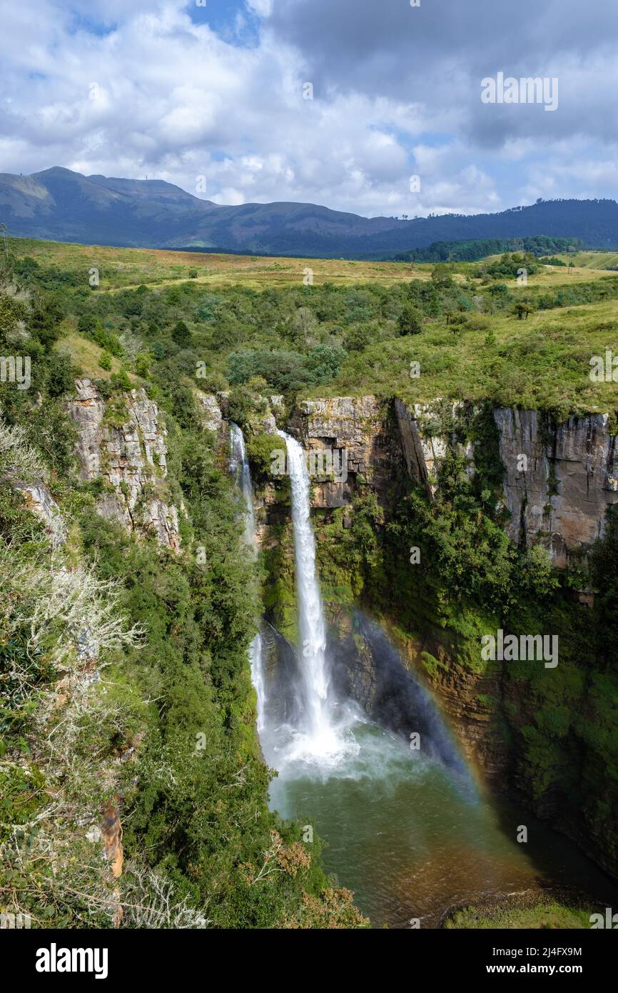 Panorama route South Africa, Picturesque green Berlin waterfall in ...