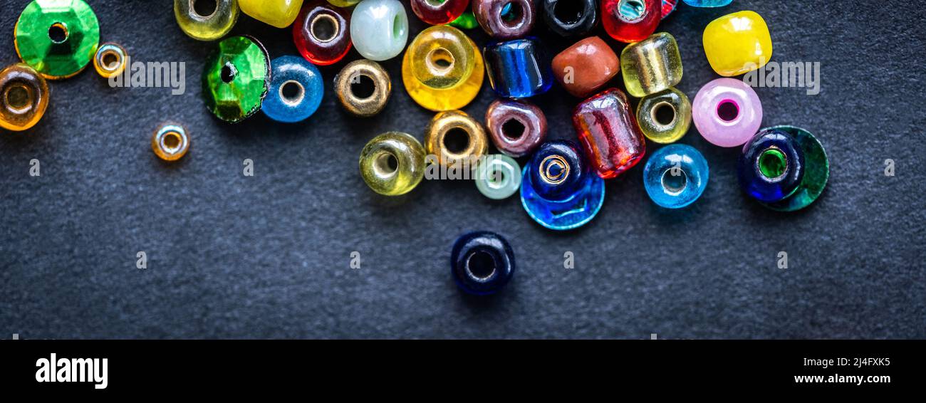 Colorful glass beads hi-res stock photography and images - Alamy