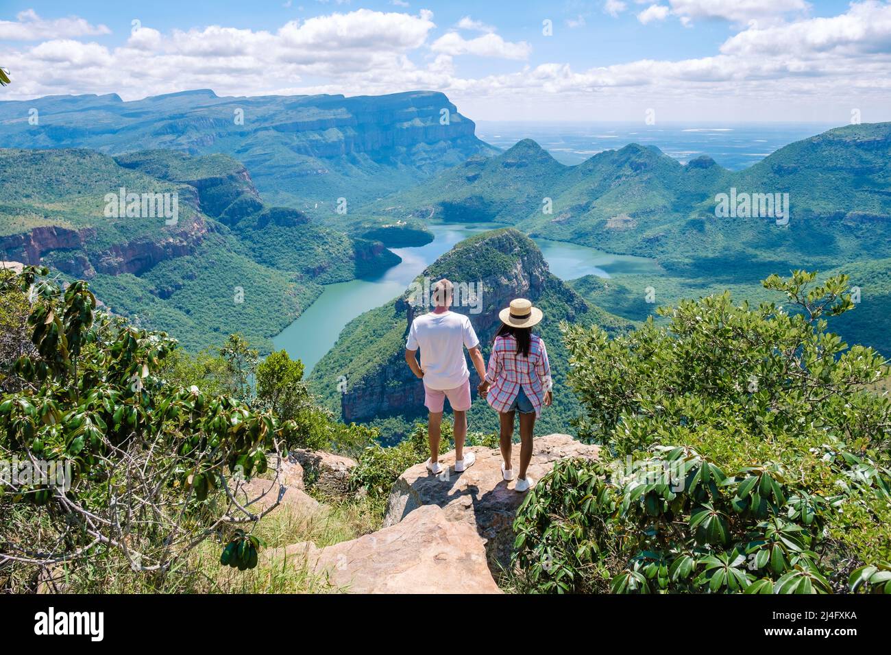 Panorama Route South Africa, Blyde river canyon with the three ...