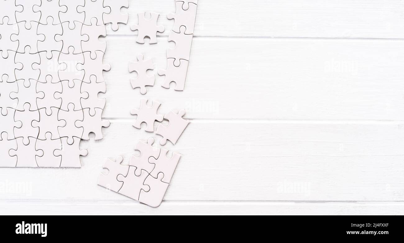 Matching pieces of puzzle Stock Photo - Alamy