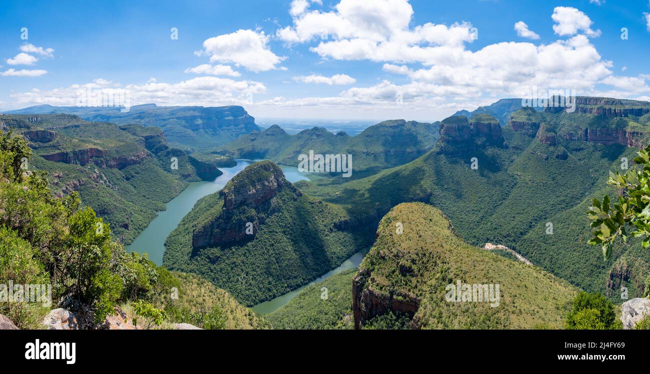 Panorama Route South Africa, Blyde river canyon with the three ...