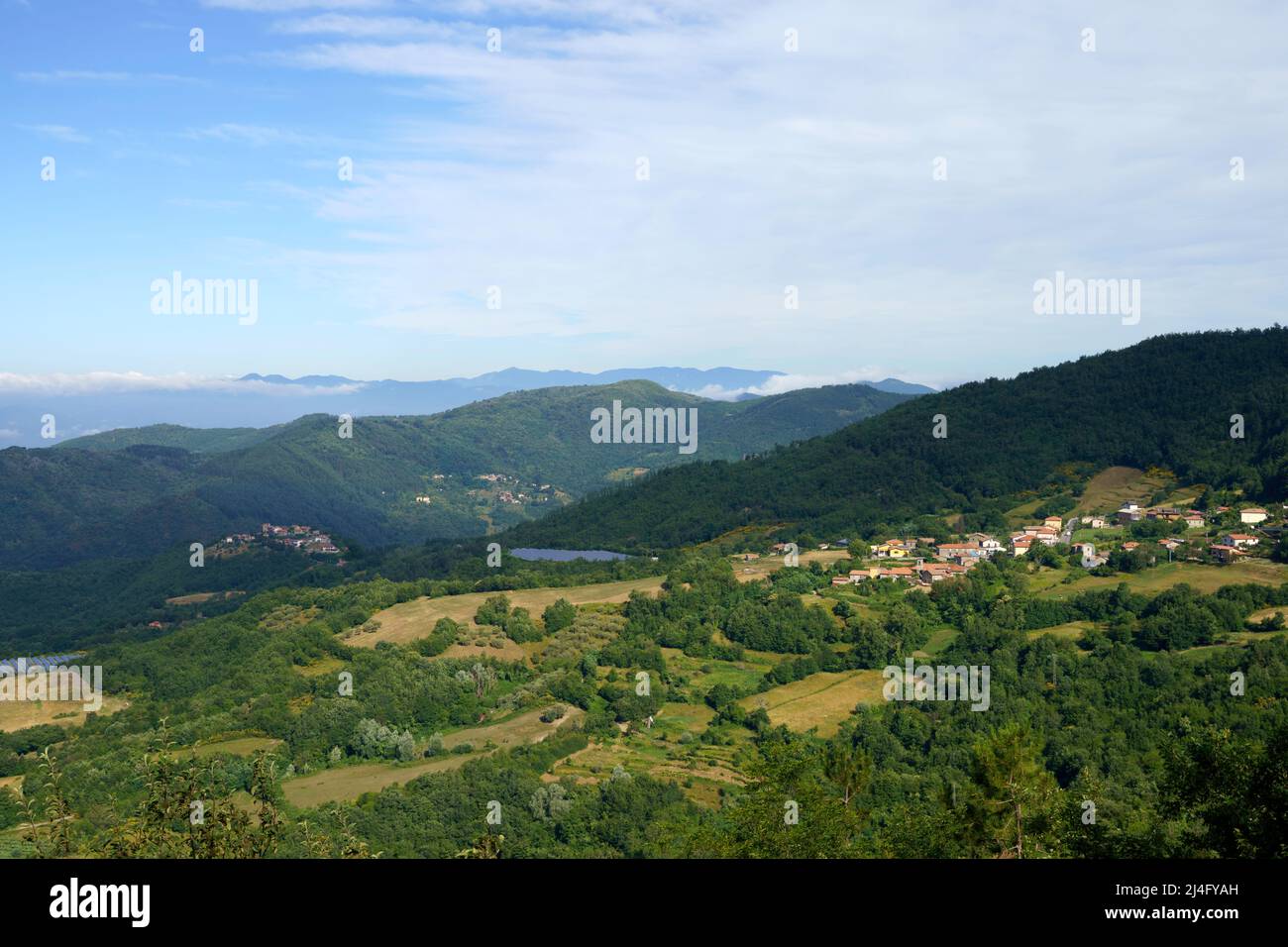 View of Alpi Apuane from Foce Carpinelli, Tuscany, Italy, at summer ...