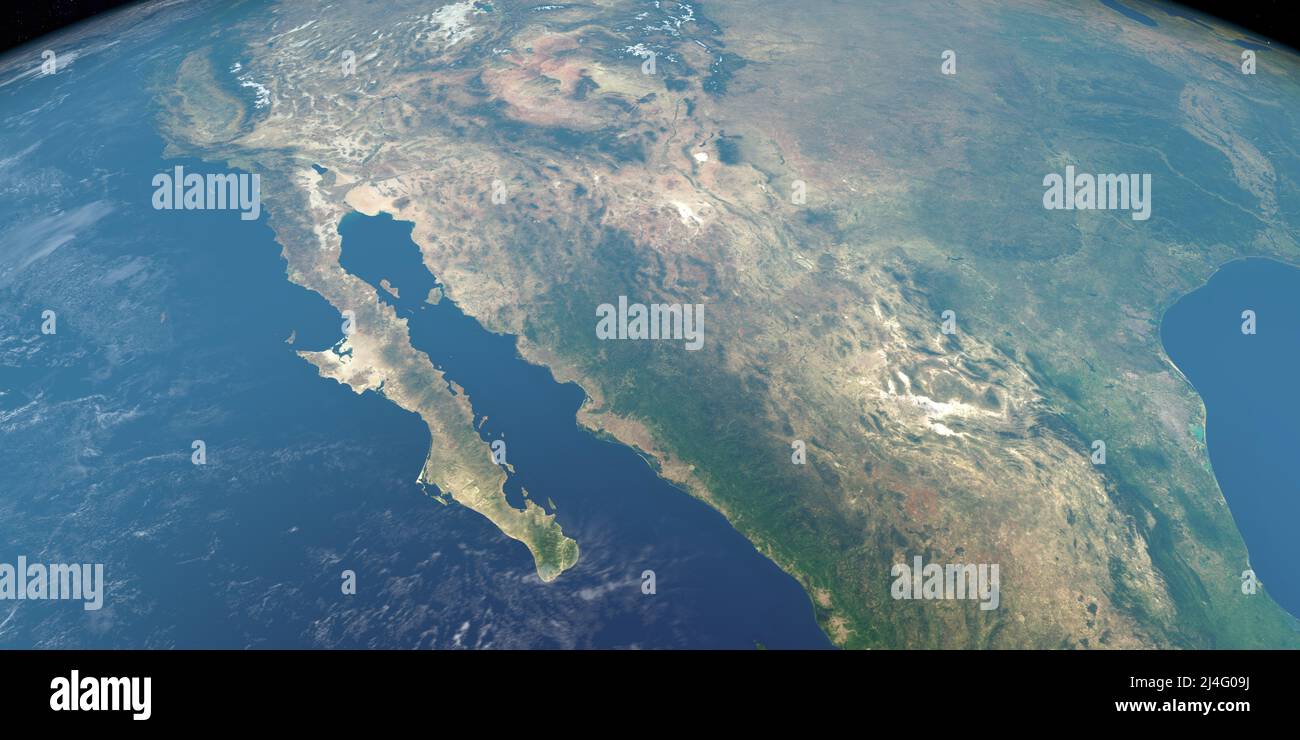 Baja california península map hi-res stock photography and images - Alamy