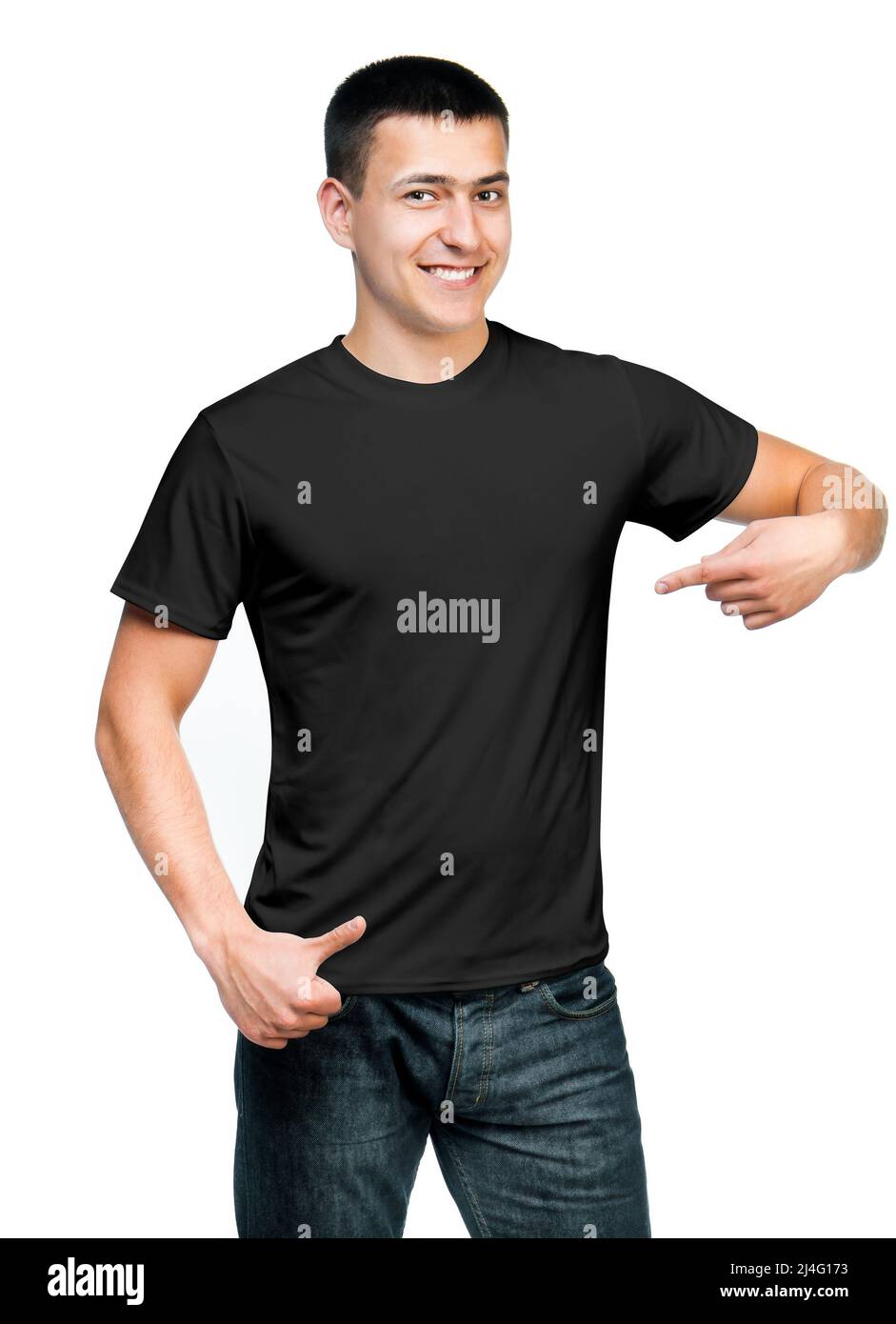 man in black t-shirt Stock Photo - Alamy