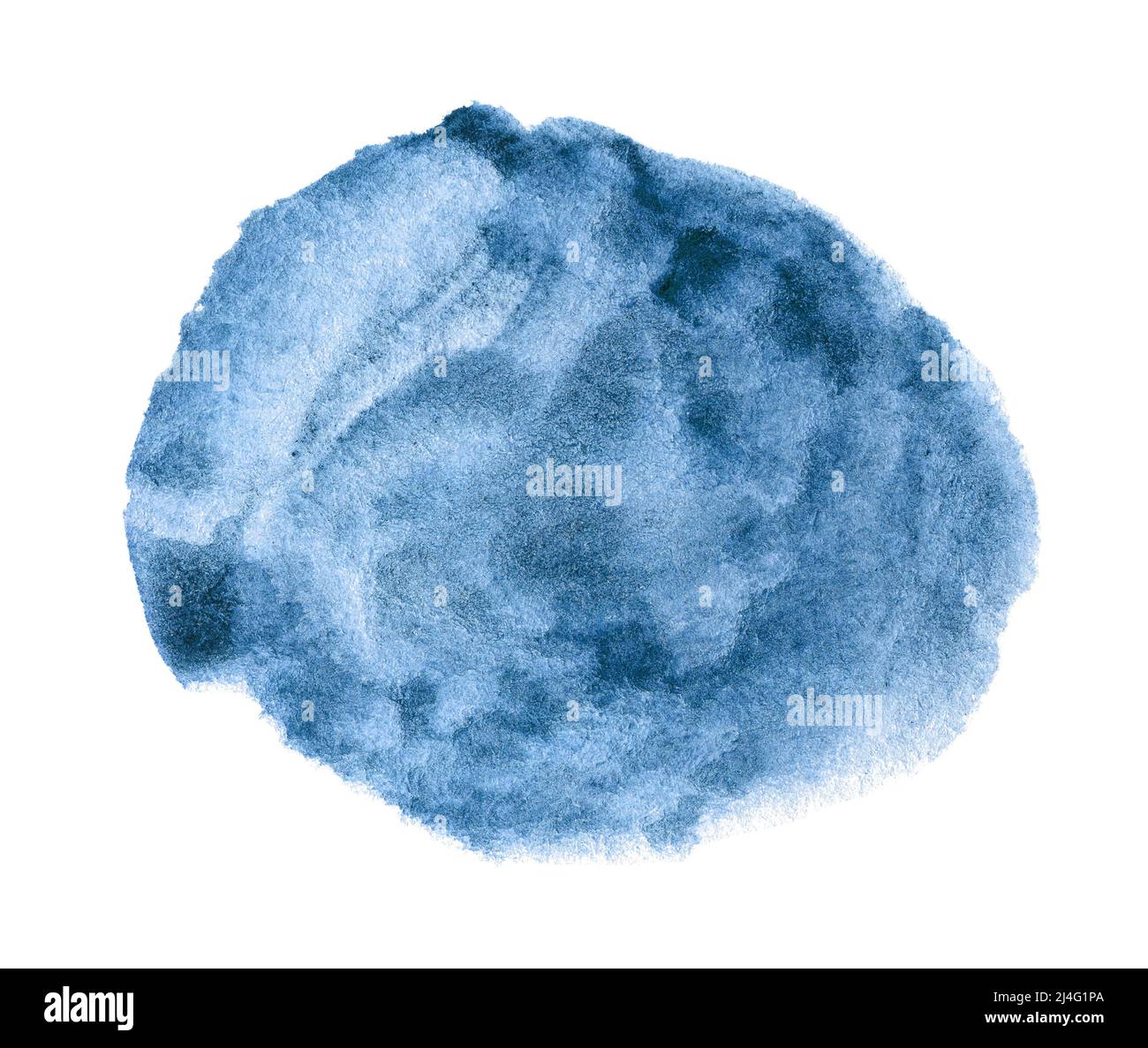 Blue watercolor shape. Abstract background for text or logo isolated on ...