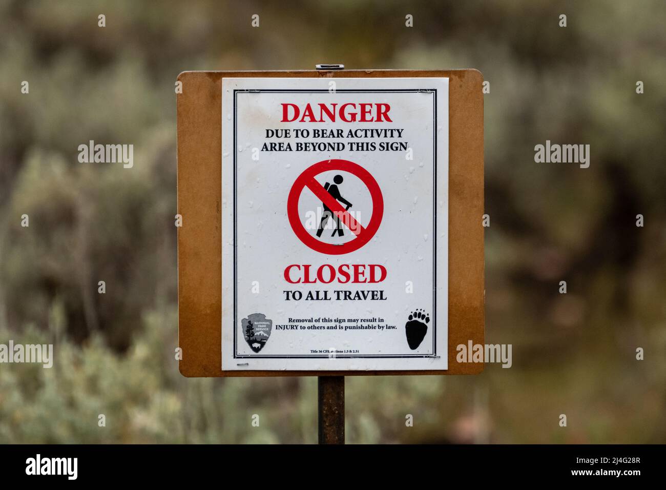 Grand Teton National Park, United States: July 19, 2021: Trail Closed ...