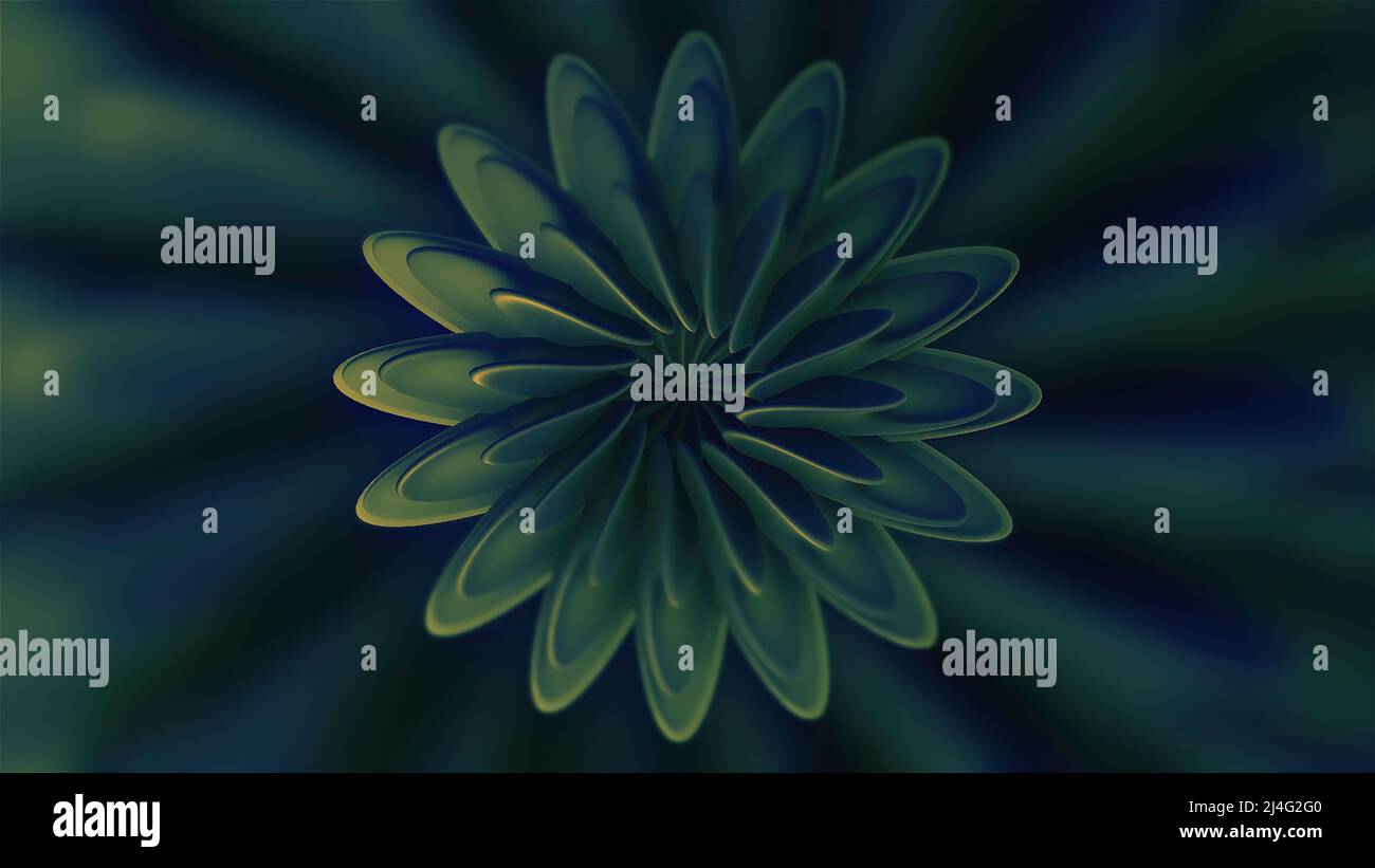 Beautiful 3d flower rotating in center. Motion. 3D flower with rotating ...