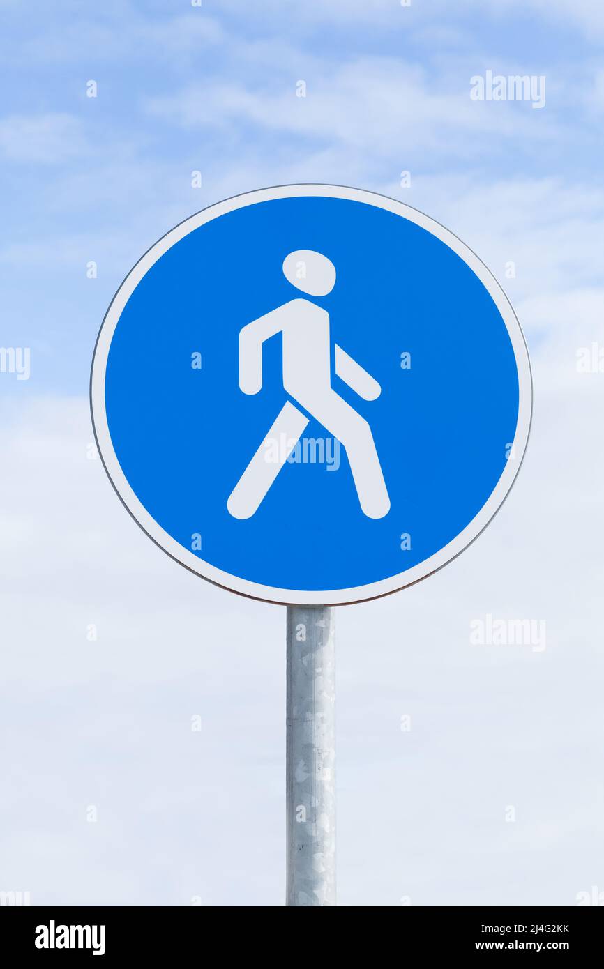 Blue pedestrian path hi-res stock photography and images - Alamy