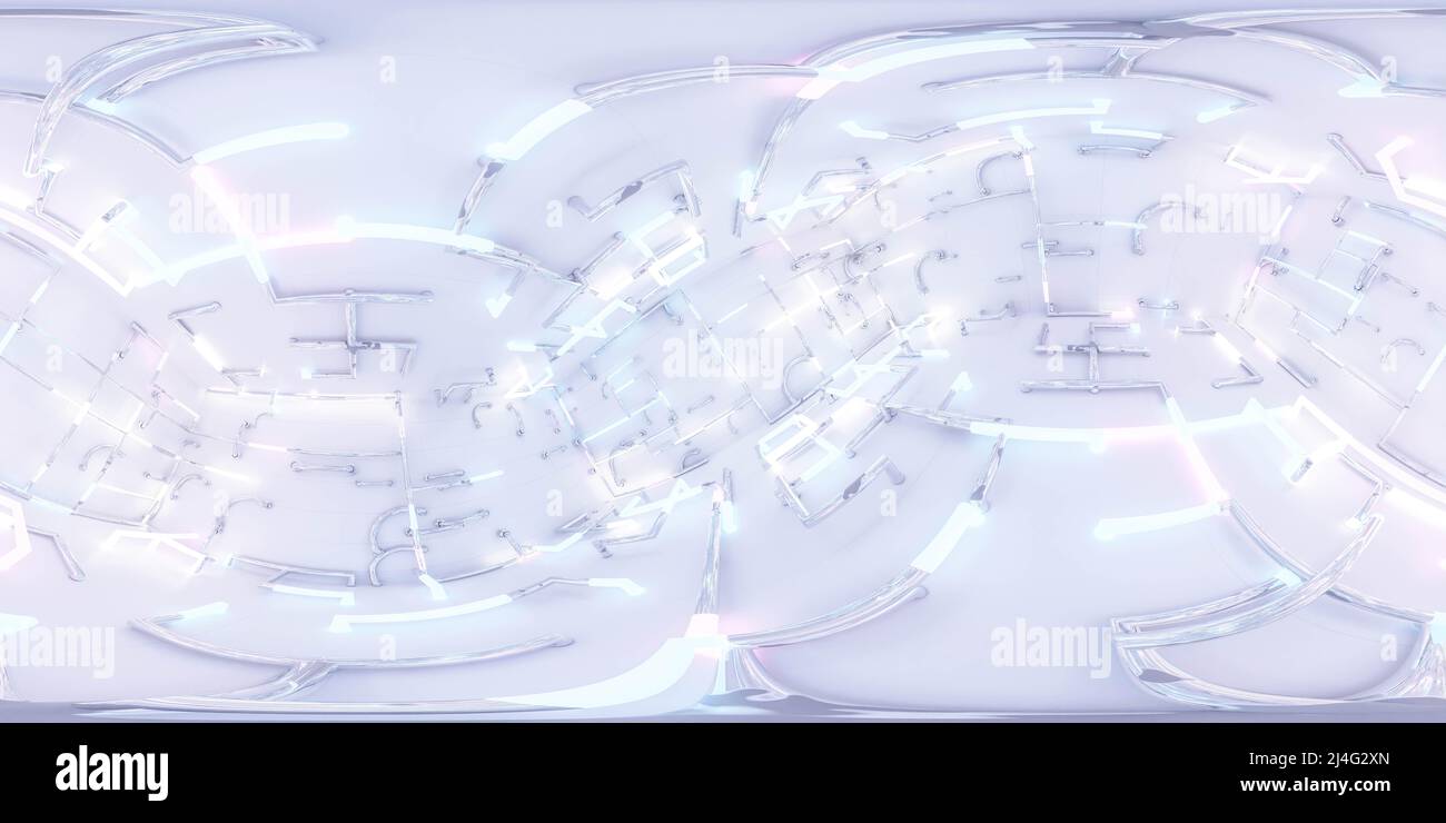 360 degree full panorama environment map of futuristic bright ...