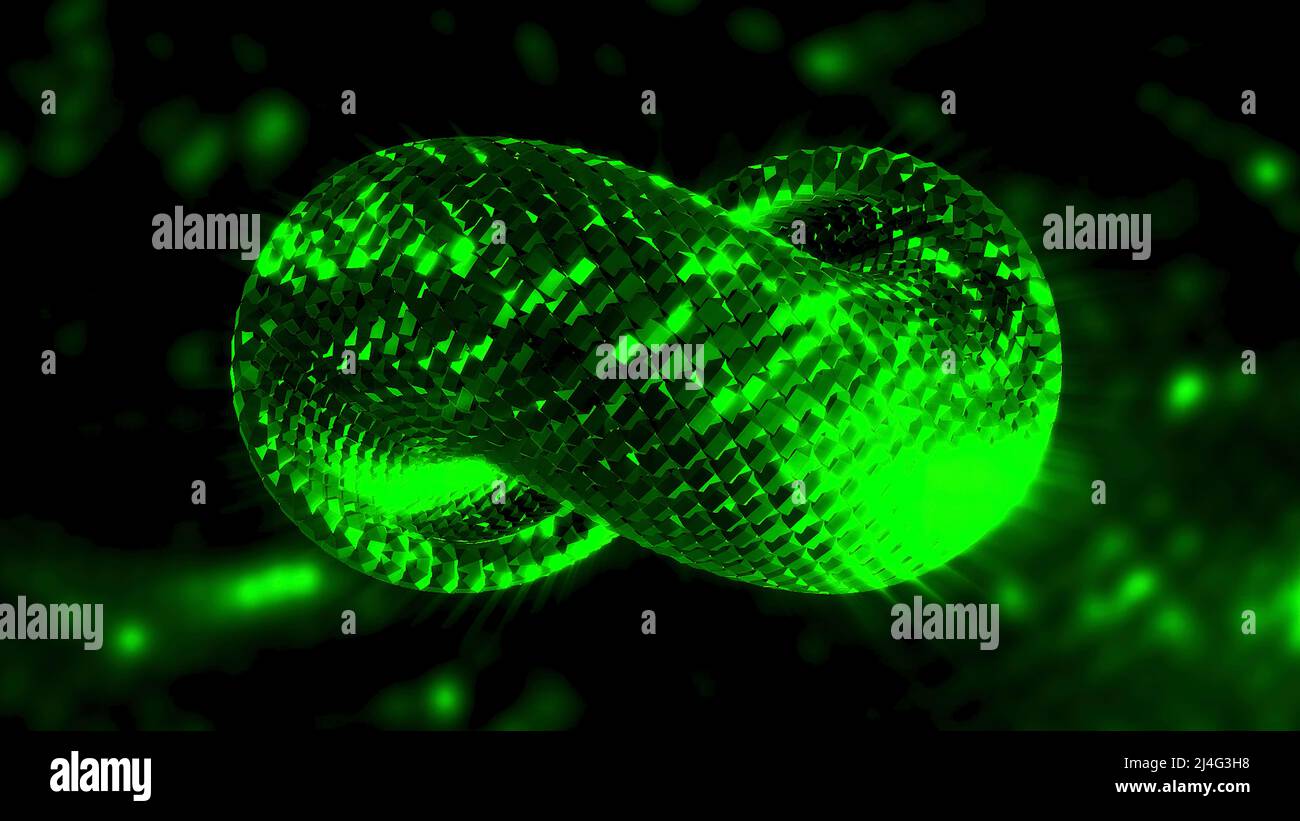 3D twisted spiral moving looped. Motion. Loop moves in loop in zero ...