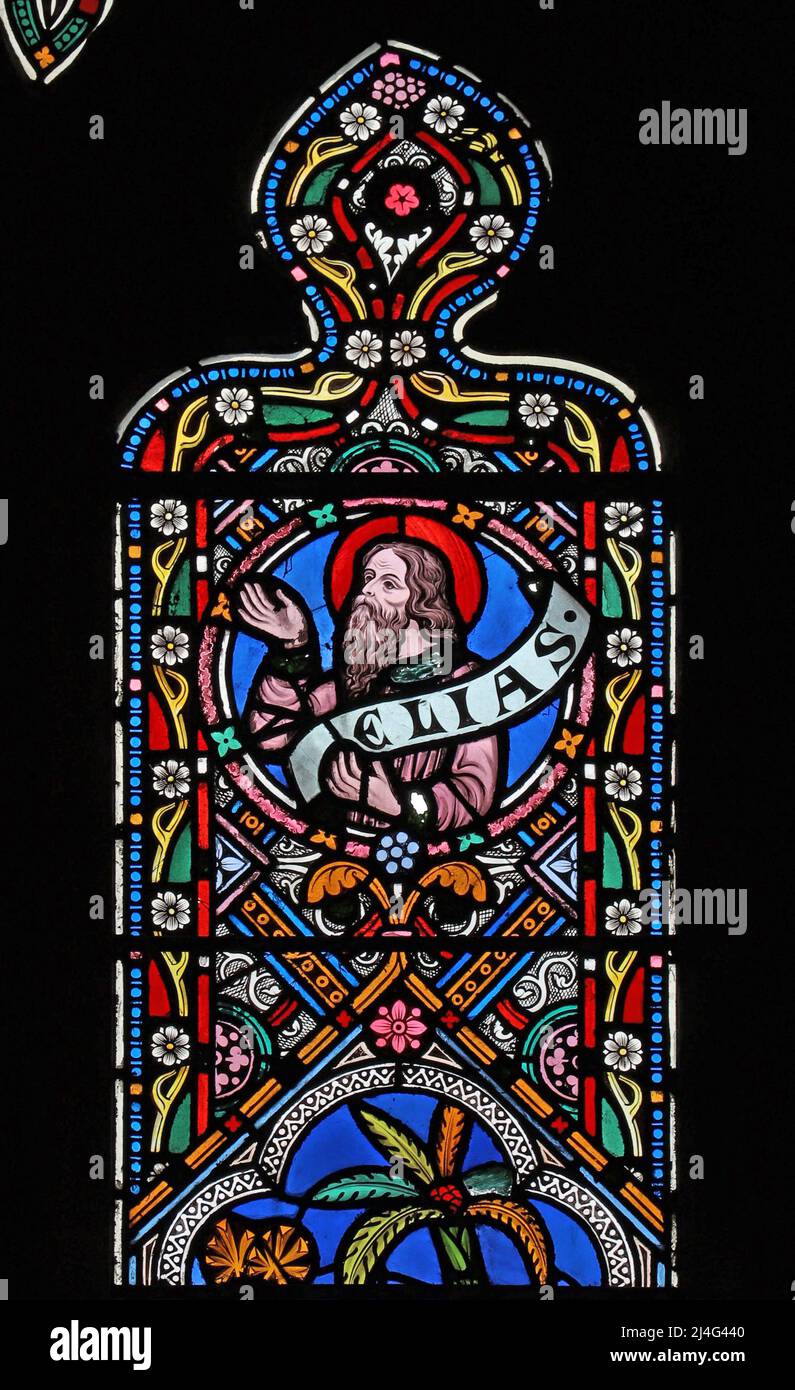 A stained glass window by Frederick Preedy depicting Elias or Elijah at ...