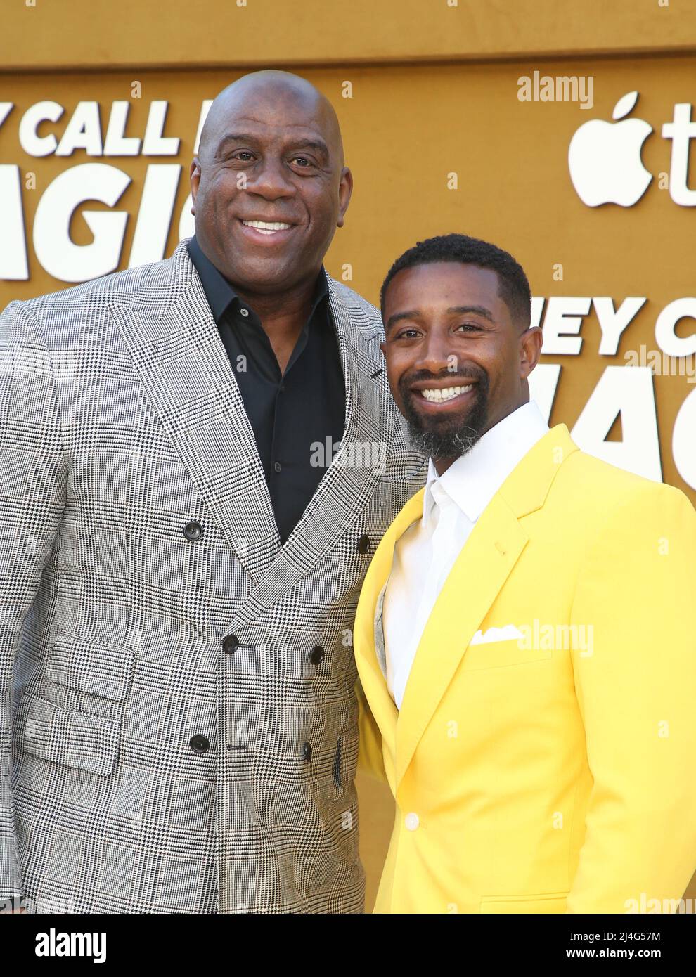 Los Angeles, Ca. 14th Apr, 2022. Magic Johnson Andre Johnson, at the ...