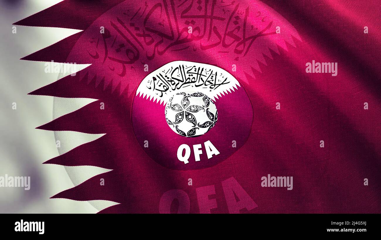 3d animation of flag waving in wind. Motion. Waving flag of football ...