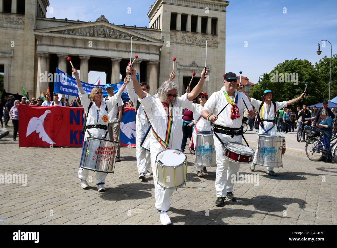 On May 6, 2017 hundreds joined the Climate march in Munich, Germany ...
