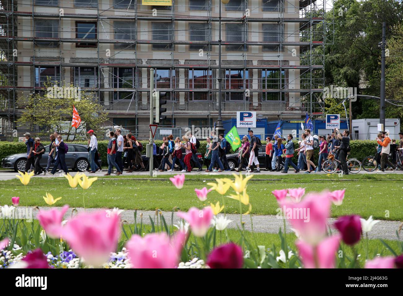 On May 6, 2017 hundreds joined the Climate march in Munich, Germany ...