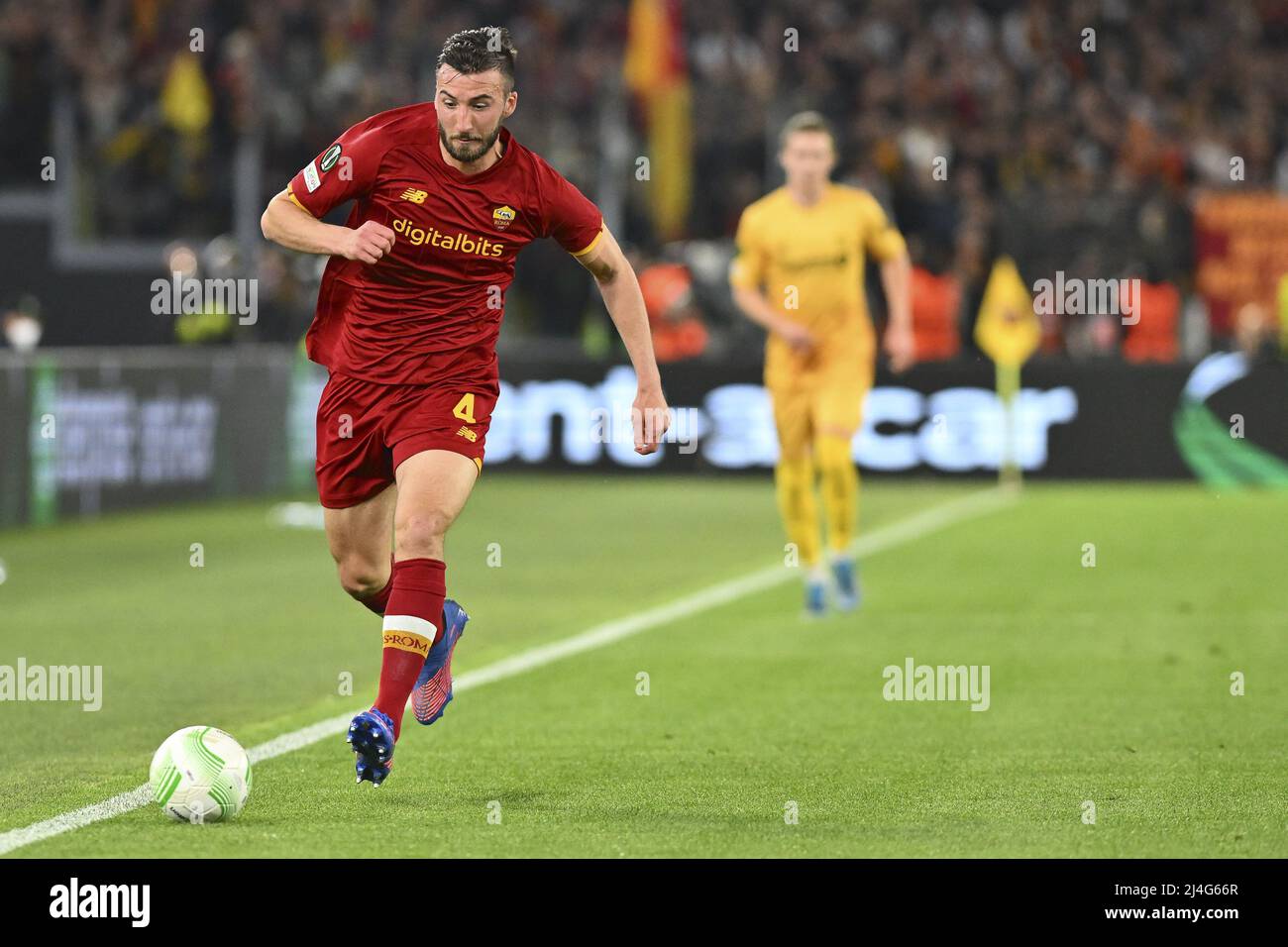 Bryan Cristante of A.S. Roma during the return leg of the quarter ...
